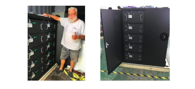 24V 100Ah LiFePO4 Lithium Battery Modules Mounted 19 inches Rack Solar ...